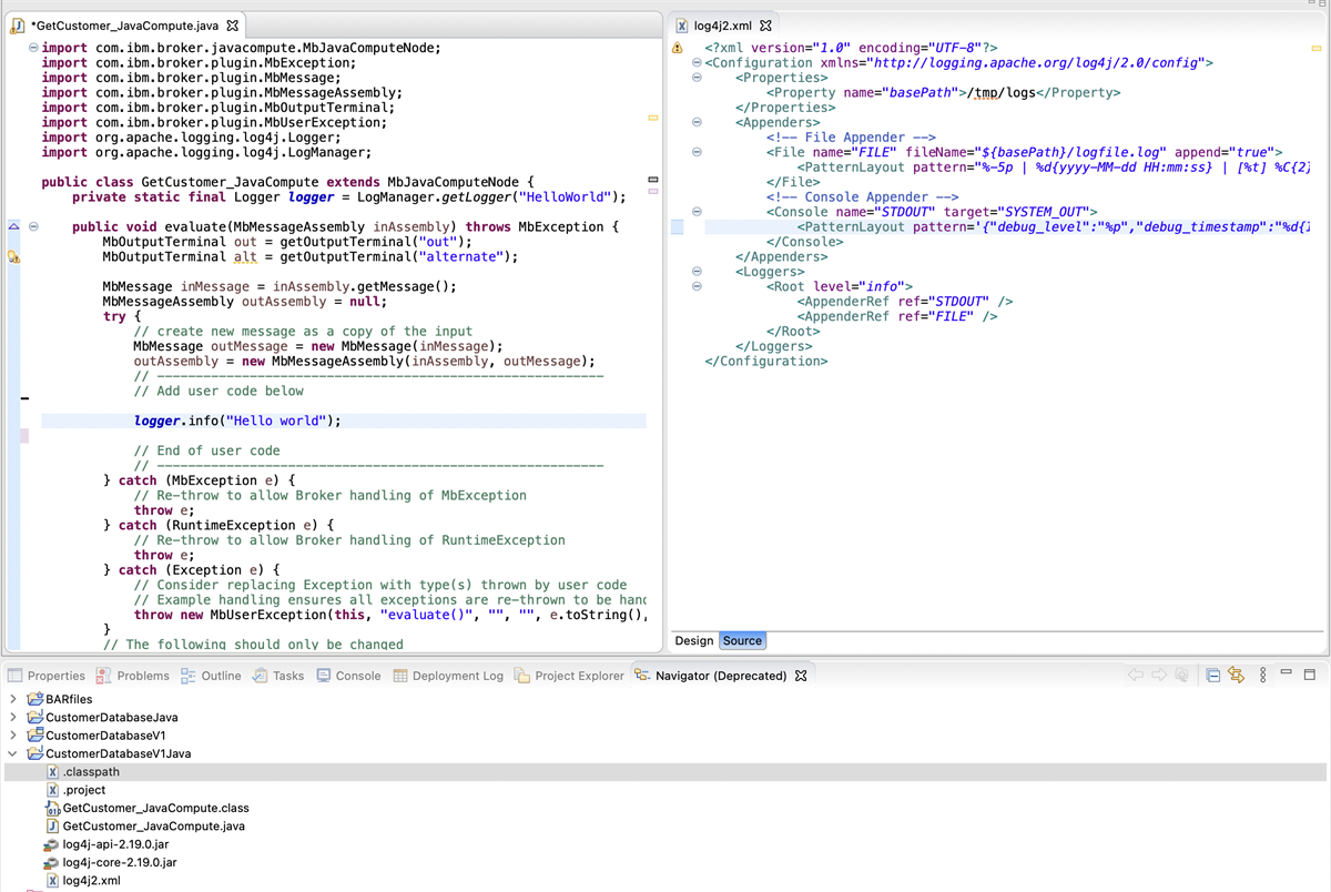 Configuring Log4j On App Connect As Service On Aws App Connect